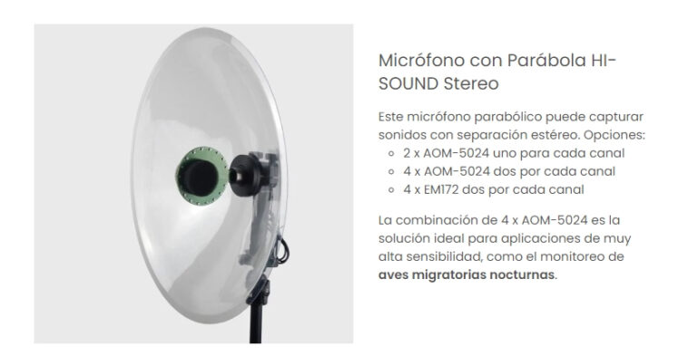 Micrófono con Parábola HI-Sound - Nautilus Oceanica